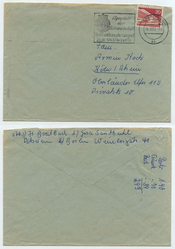 62045 - Werbestempel: Weltfrontkämpferkongreß - Berlin 16.10.1957 ...