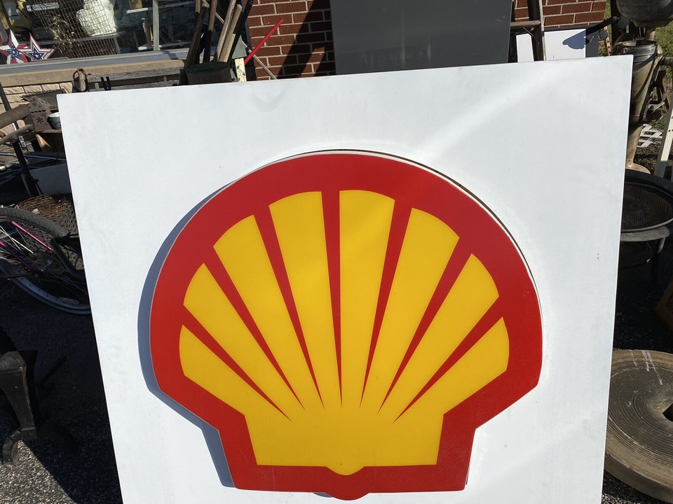 Shell Sign 48 + 48 Gasoline Outdoor Signage Large Lighted/hardwire | eBay