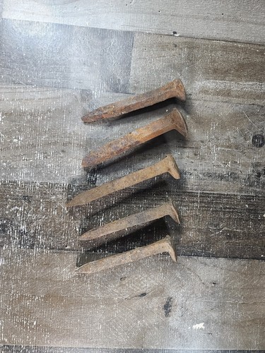 5 Vintage Rustic Cast Iron Railroad Spikes Railway Train Track Nail | eBay