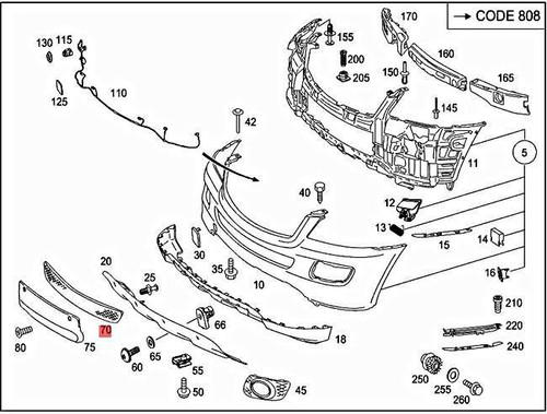 Genuine MERCEDES W164 SUV Central Cover 1648850223 | eBay