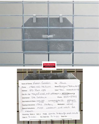 4x6" Aluminum ID CARD HOLDER For Index Kennel Cards For Pet Dog Cages ...