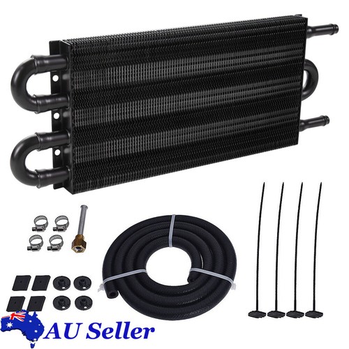 4 Row Aluminum Universal Oil Cooler Kit Oil Radiator Car Auto ...