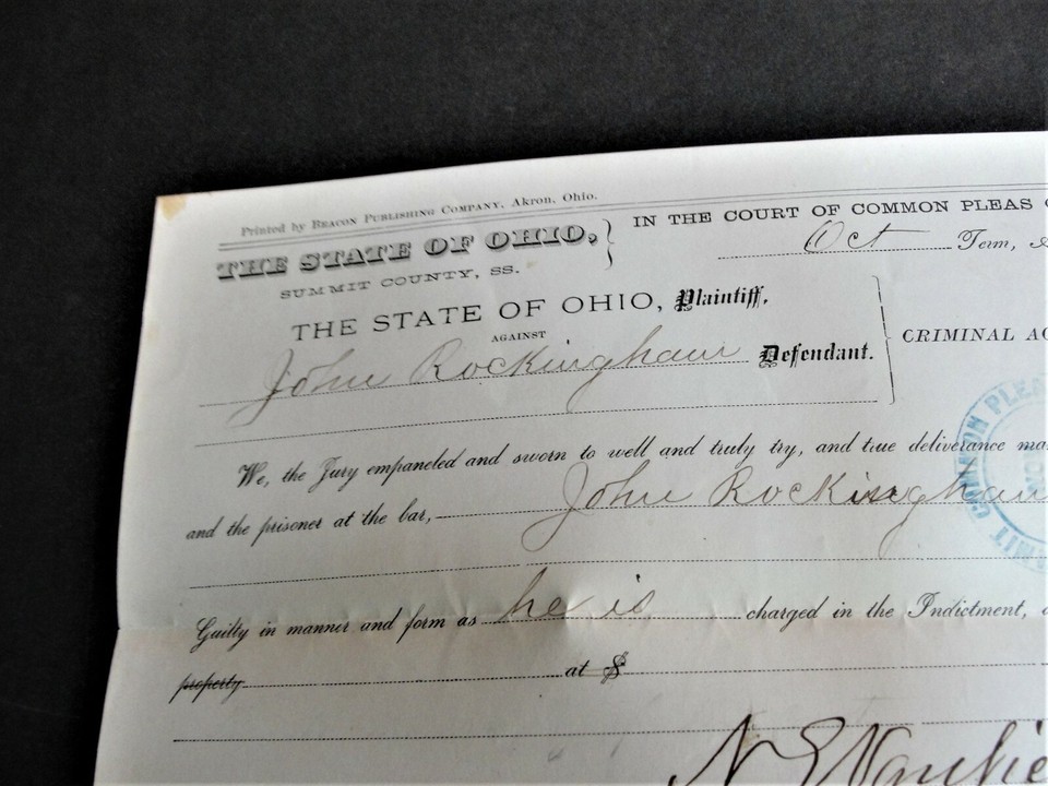In the Court of Common Pleas, Criminal action note- Signed Document ...