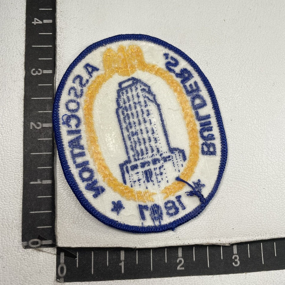 Vtg BUILDERS ASSOCIATION Advertising Patch C13D | eBay