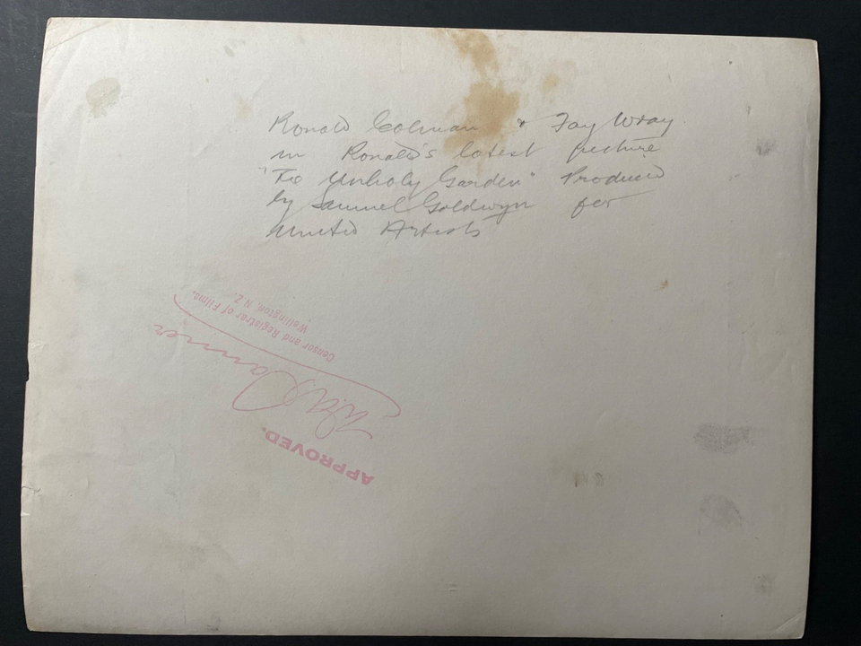 **Roland Coleman & Fay Wray - The Unholy Garden [1931] - original ...