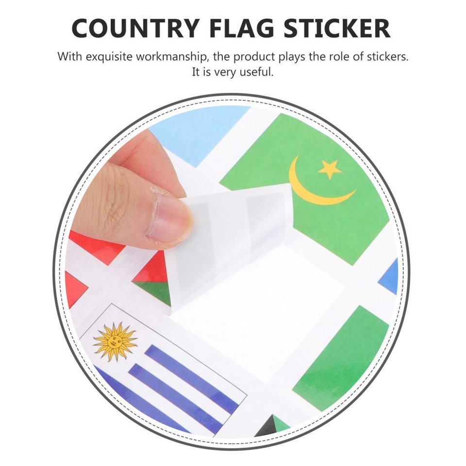 2 Sets Flag Pattern Face Stickers Decorative Country World Football ...