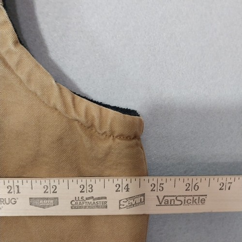 Brazos Work Force Gate Keeper Sherpa Lined Canvas Vest Size Large Brown ...