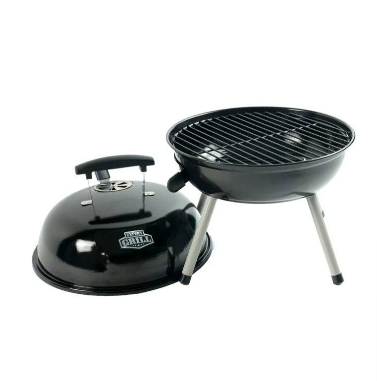 Expert Grill 14.5 Charcoal Tabletop Portable Grill, with Removable Lid ...