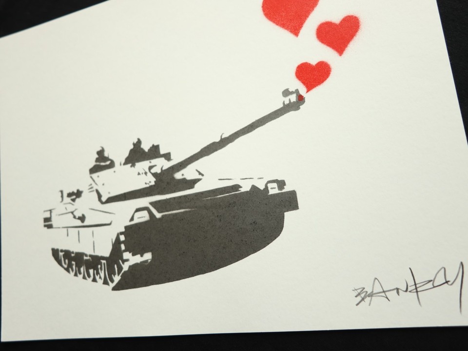 Graffiti, Street Art, Stencil, original spray, artwork, signed, BANKSY ...