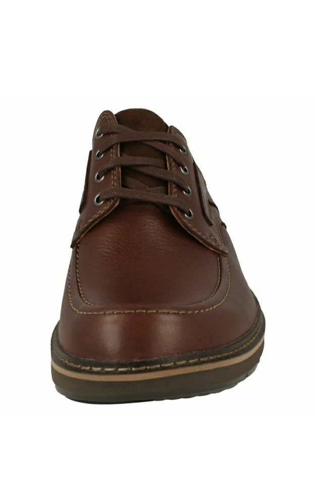 Clarks Men's * Un Ramble Lace * Mahogany Leather WIDE-FIT shoes UK 7 H ...
