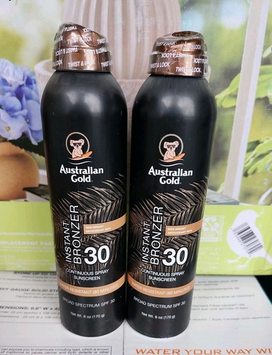 2 pack ~ AUSTRALIAN GOLD Continuous Spray Sunscreen SPF30 Instant ...