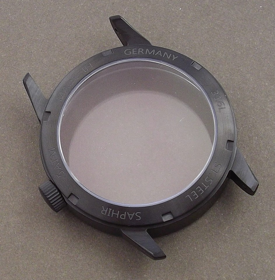 316L ST.STEEL WATCH CASE ETA UNITAS 6497 OR 6498 MOVEMENT PVD BLACK ...