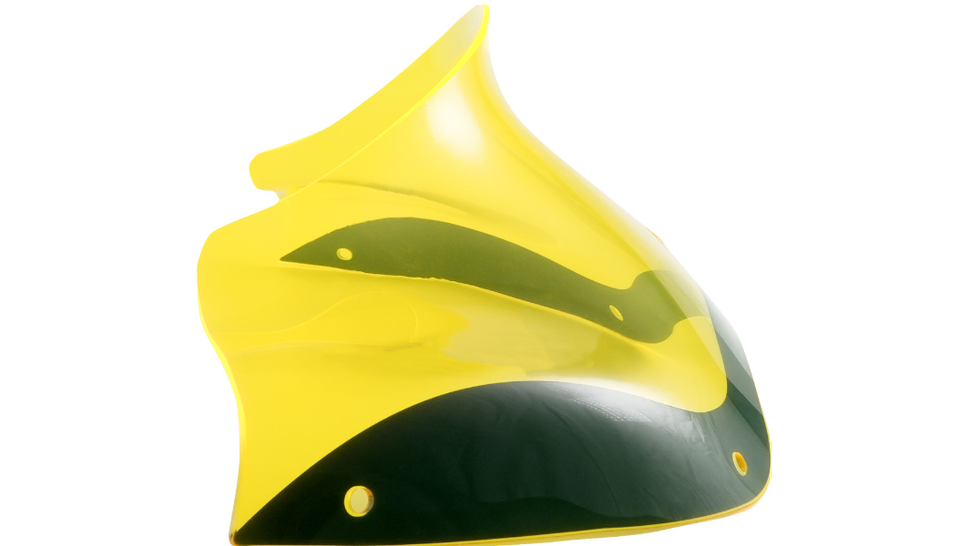 Klock Werks Ice Kolor Yellow 8" Flare Windshield for Harley FLTR Road ...