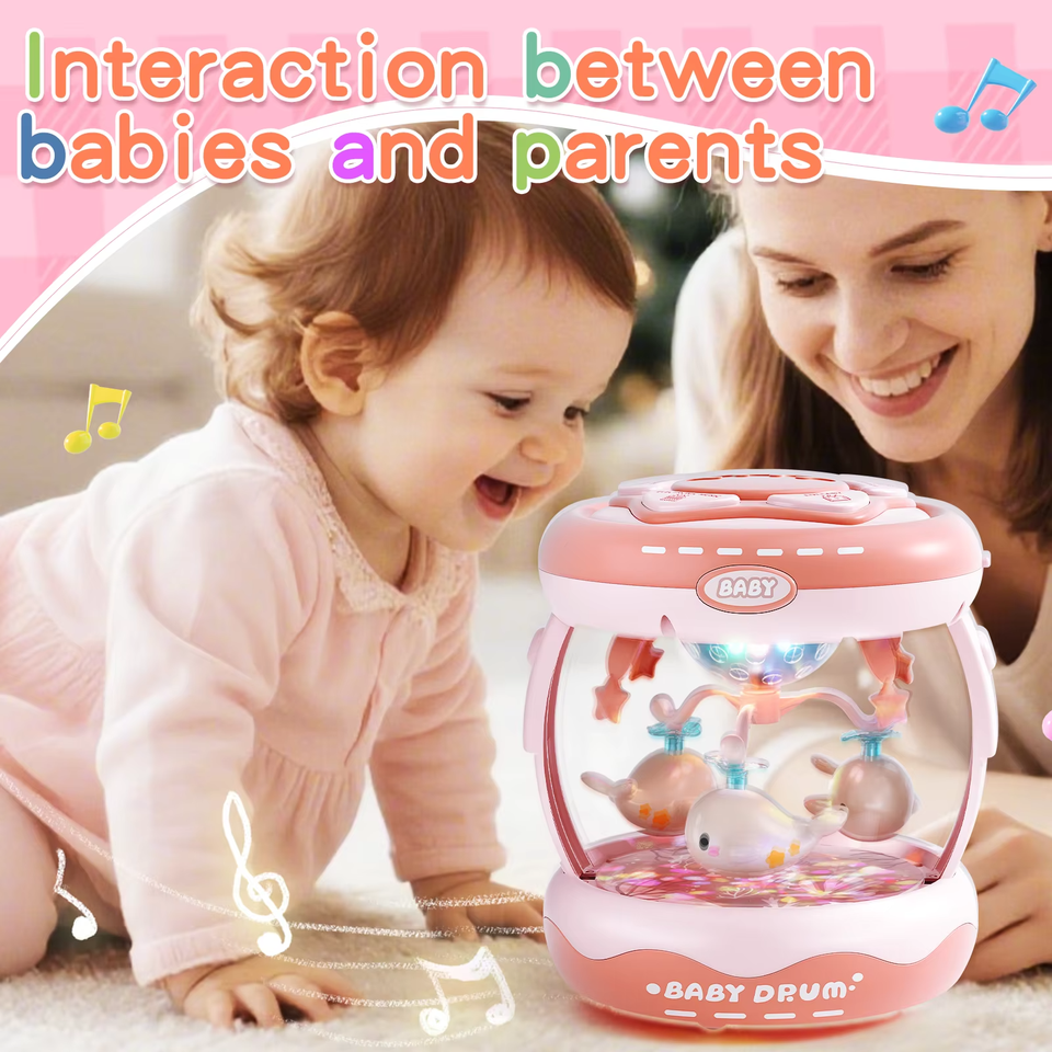 Baby Light Up Musical Toys for 6-12 Months,Rotating Crawling Tummy Time ...