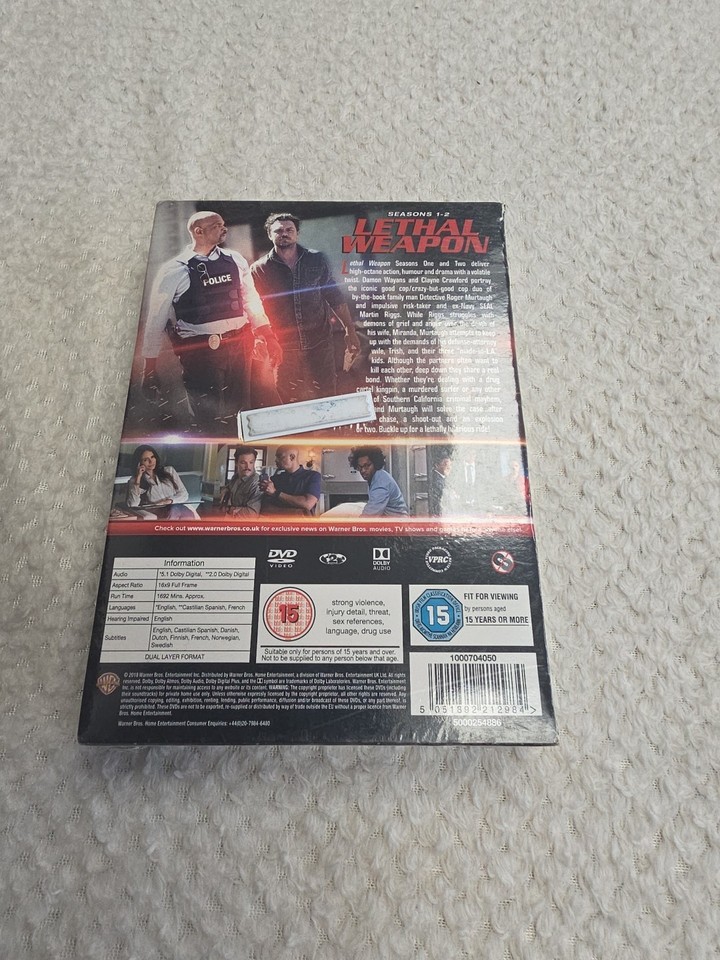 LETHAL WEAPON Complete Seasons 1-2 Damon Wayans, Steve Boyum NEW UK ...