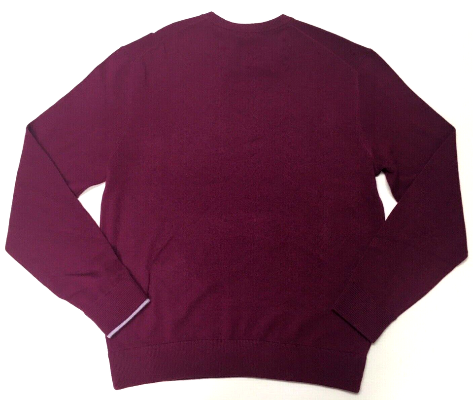 GREYSON Golf 100% Cashmere Crewneck Soft Pullover Knit Sweater Burgundy ...