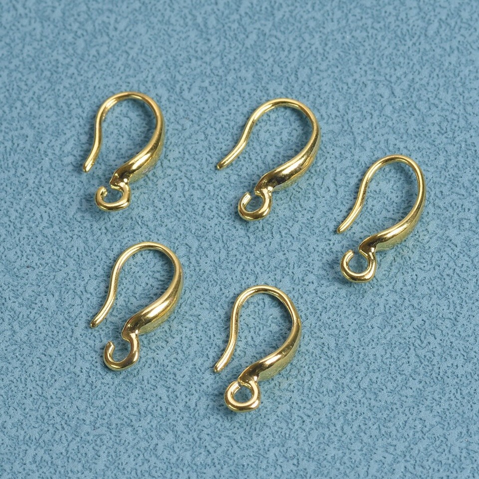 10pcs Copper Earring Clasps Hooks Earwire Fittings For Jewelry Earrings ...