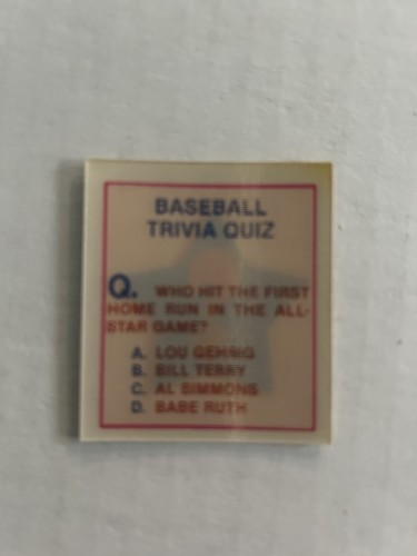 1986 Sportflics #49 Baseball Trivia Quiz Trivia Cards | eBay