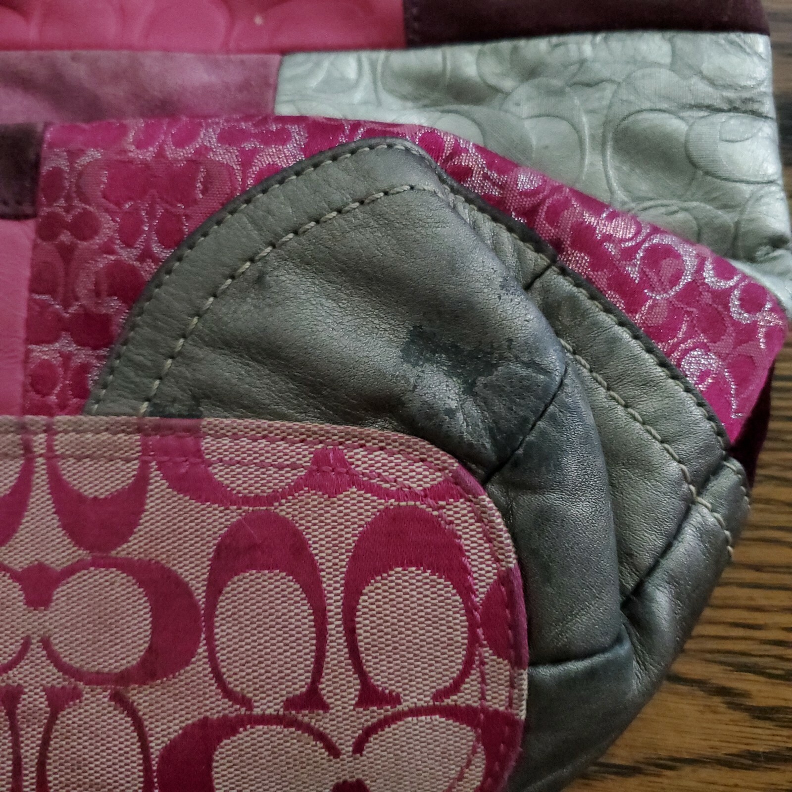 Coach H0893-f12865 Multi-color Fabric Leather Patchwork Crossbody ...