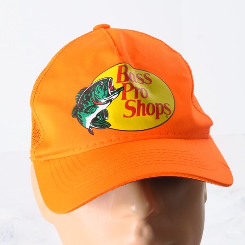 Bass Pro Shops Safety Orange Mesh Snapback Hat Cap Hunting Fishing ...