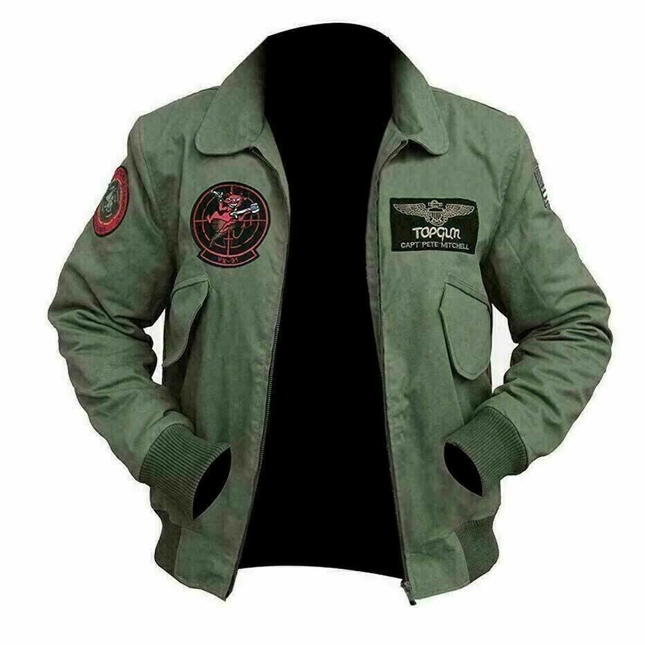Tom Cruise Top Gun Maverick Flight Bomber Jacket Jet Pilot Jacket | eBay