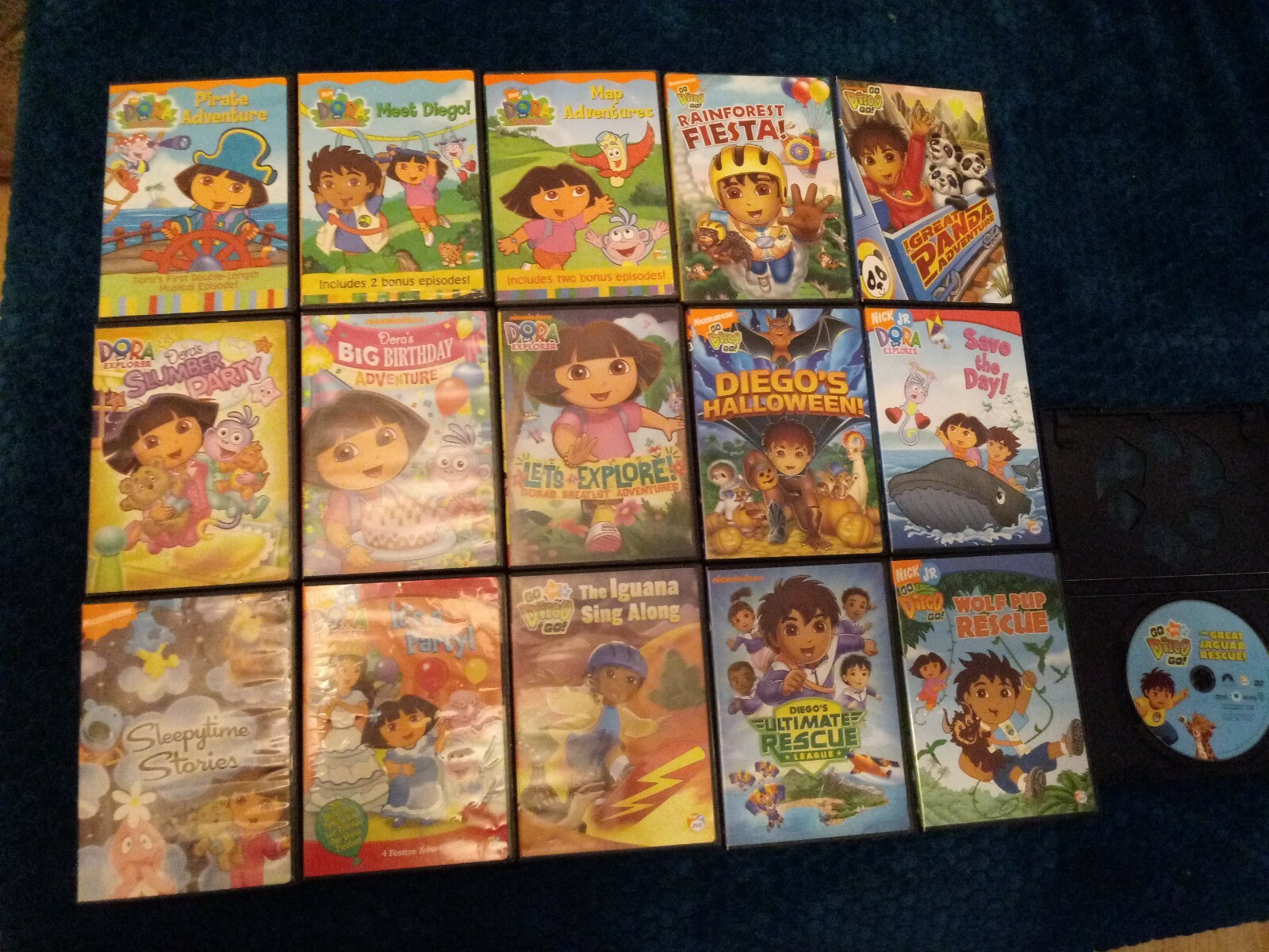 Kids Dora the Explorer & Go Diego Go! 16 Disc Lot DVD Movie Tested FREE ...