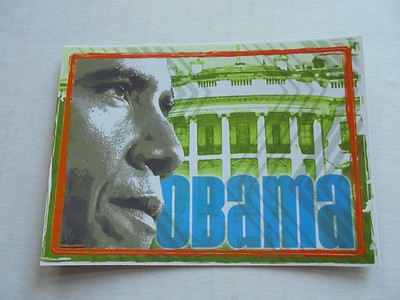2008 Topps Barack Obama Inauguration Sticker #4 NM/M Condition Trading ...