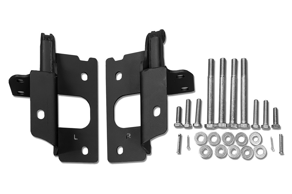 Kenworth T680 Bumper Corners Black Plastic w/o Fog Hole Set w/ Brackets ...