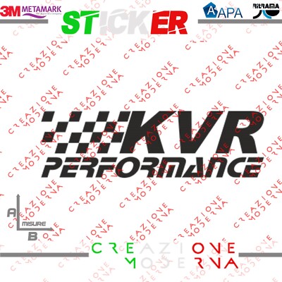 ADESIVO STICKER KVR PERFORMANCE MISURE PERSONALIZZATE | eBay