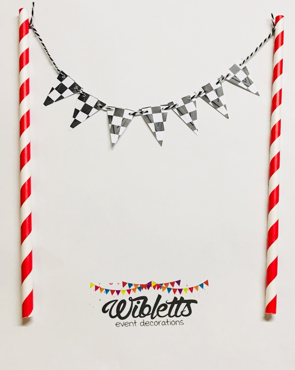 Checkered Flag Cupcake Topper Finish Checkered Flag Racing Von The