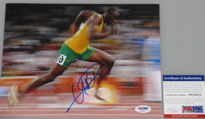 USAIN BOLT Hand Signed 8"x10" Photo 6 + PSA DNA COA *BUY 100% GENUINE ...