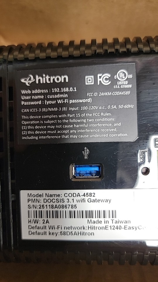 A lot of 10pcs Hitron CODA-4582 DOCSIS 3.1 Wi-Fi Gateway Modem Router ...