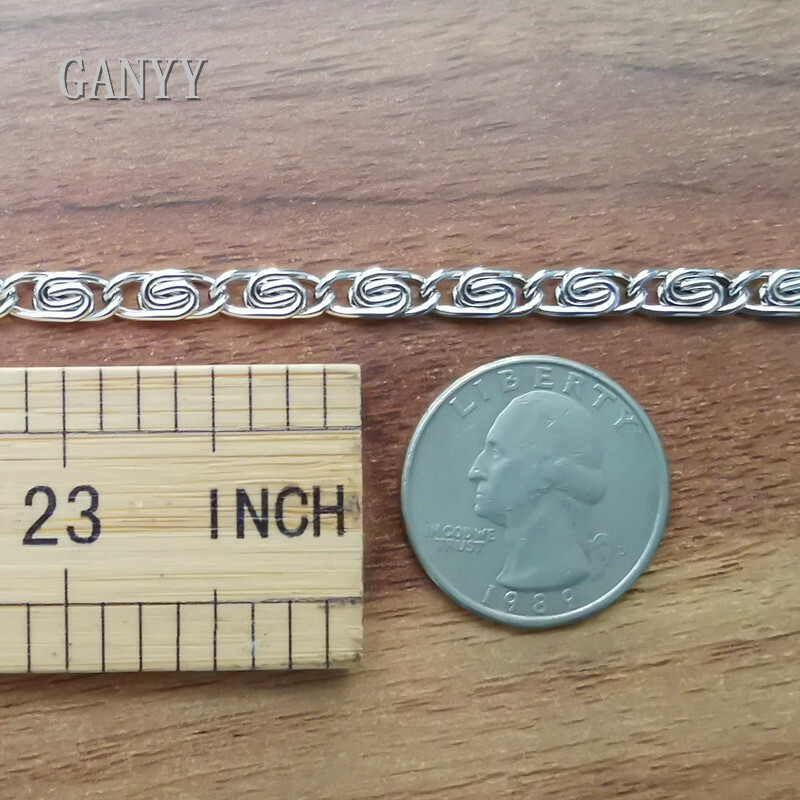 GNAYY in bulk 5pcs stainless steel silver paper clips Chain necklace 4 ...