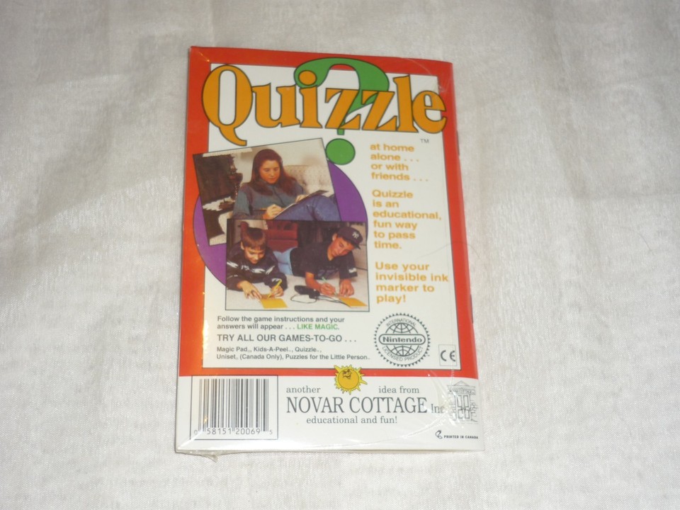 VERY RARE QUIZZLE NINTENDO SUPER MARIO QUIZ & GAME BOOK W/MAGIC PEN NEW ...