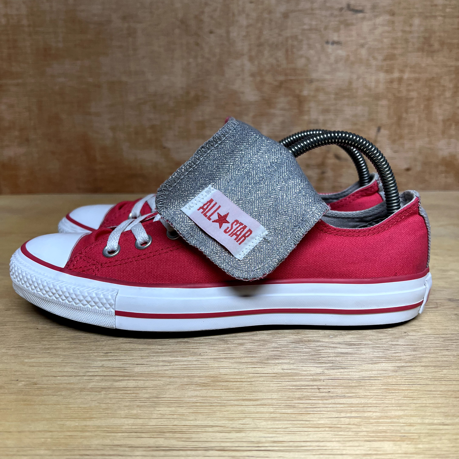 Converse Snap Tongue Pink White Glitter Shoes Sneaker… - Gem