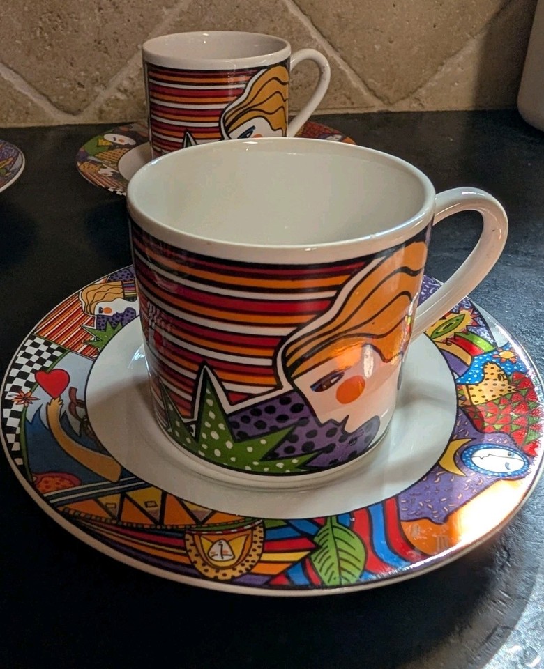 Vtg Vitromaster Metropolitan Demitasse Cup Saucers Set of 4 Flat Bottom ...