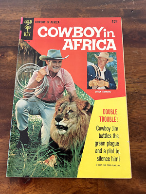 COWBOY IN AFRICA #1 SILVER AGE CHUCK CONNORS TV PHOTO GOLD KEY COMICS ...