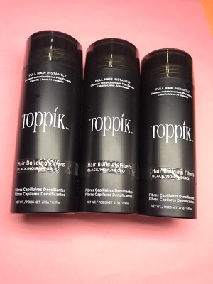 Toppik Hair Building Fibers_27.5g/0.97oz_BLACK_SET of 3 Bottles ($30/ea ...