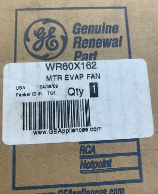 WR60X162 Evaporator Fan Motor GE | eBay