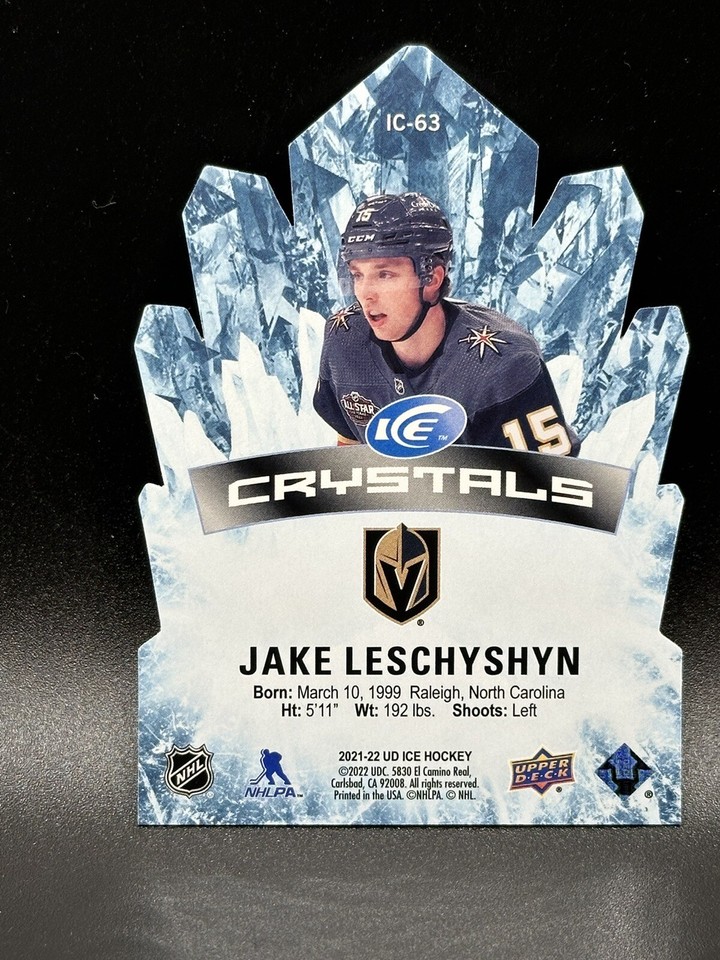 2021-22 Upper Deck Ice Jake Leschyshyn #IC-63 Crystals Rookies Vegas | eBay