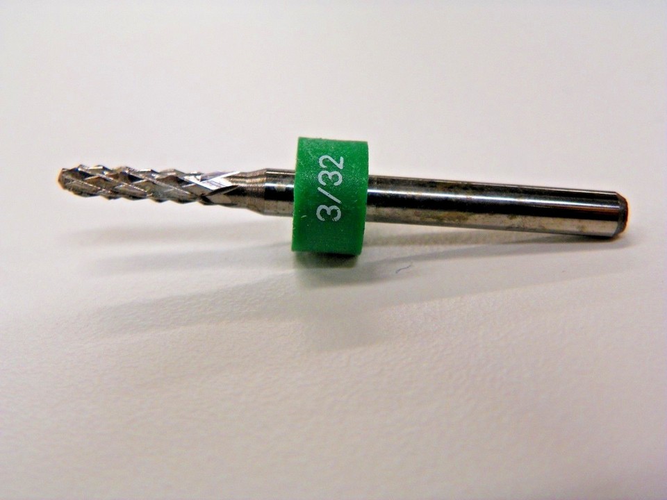 48 PCS, 3/32" SOLID CARBIDE DIAMOND CUT ROUTER BIT 1/8" SHANK, DRILL ...