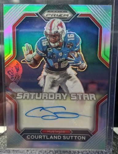 2023 Prizm Draft Picks Saturday Star Auto #SSS-COS Courtland Sutton ...