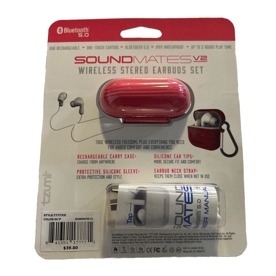 Tzumi Sound Mates V2 Wireless Stereo Earbuds Set | eBay