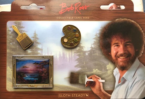 Bob Ross Pin Custom Lapel The Paint Brush Canvas Hat Pin Set | eBay