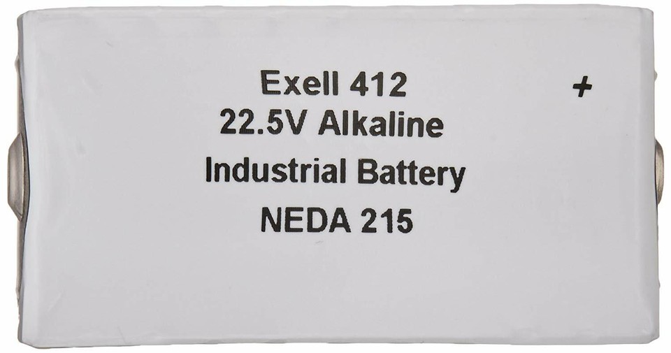 Exell Battery 412A Alkaline 22.5V Battery NEDA 215, 15F20, BLR122 ...