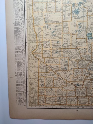 1929 Vintage MINNESOTA Atlas Map Original Antique Rand McNally Premium ...
