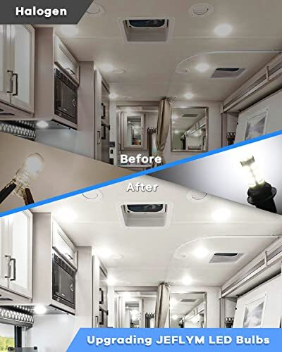 JEFLYM White 6000K c921 LED RV Bulbs 921 912 RV Trailer Camper Boat 12 ...