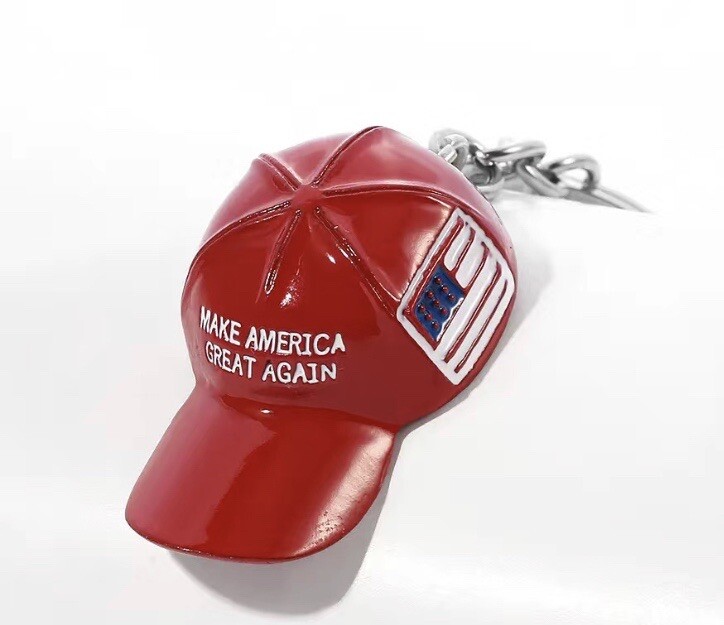 Donald Trump Metal Keychain Maga Hat American Flag Design USA Seller ...