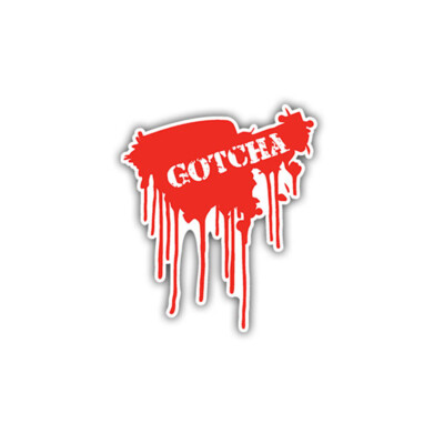 Aufkleber/Sticker Gotcha Paintball Sport Big Game Marker Waffe 8x7cm # ...