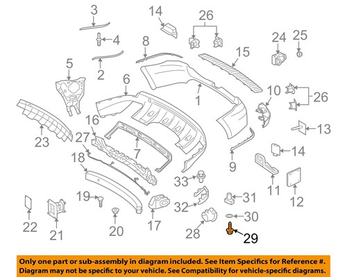 MERCEDES OEM 10-12 GL350 REAR BUMPER-Tailpipe Extension Bolt 0019841729 ...